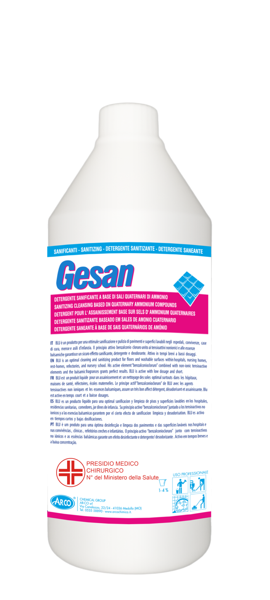 New: Gesan Biocide Disinfectant with Surgical Medical Presidium - AR-CO ...